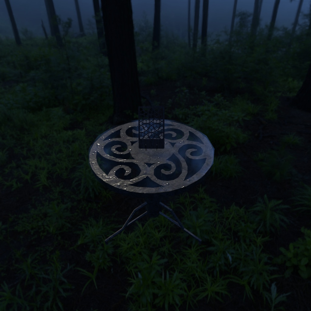 Set Chair Table Deco [VRChat] - Your Rainy Day - BOOTH