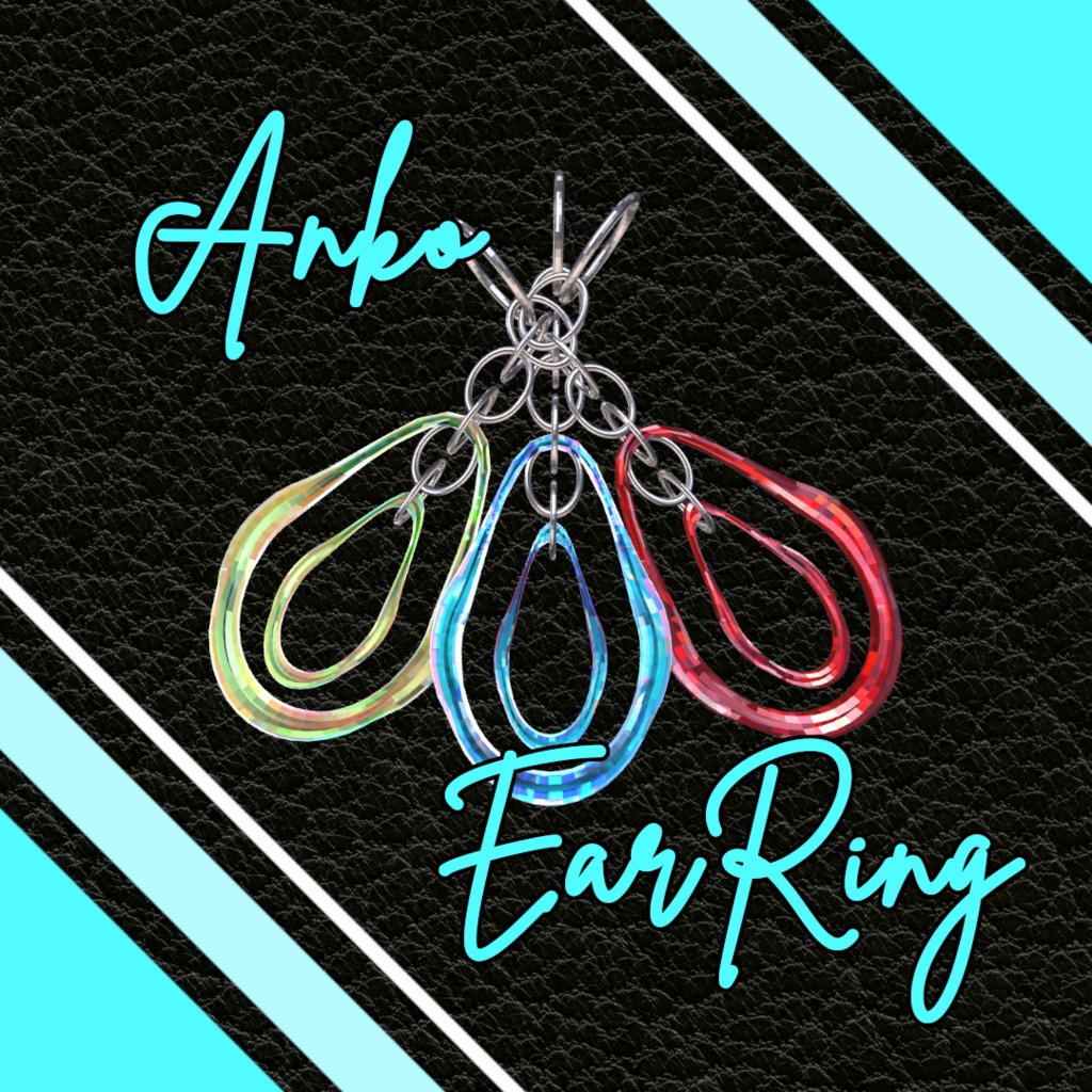 【VRChat】anko_earring1【9種付】 - ankofactory - BOOTH
