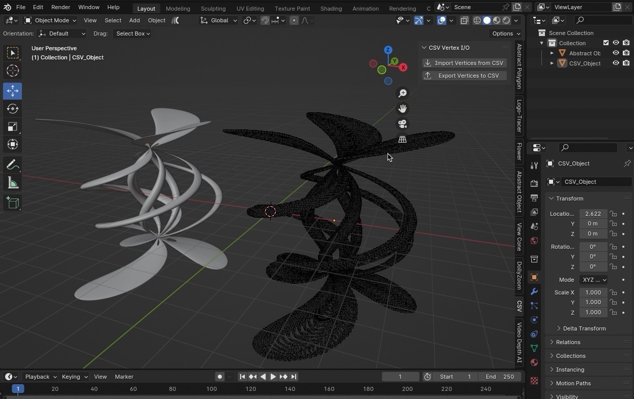 無料版あり / CSV Import & Export【Blender Addon】 - Chan's Shop - BOOTH
