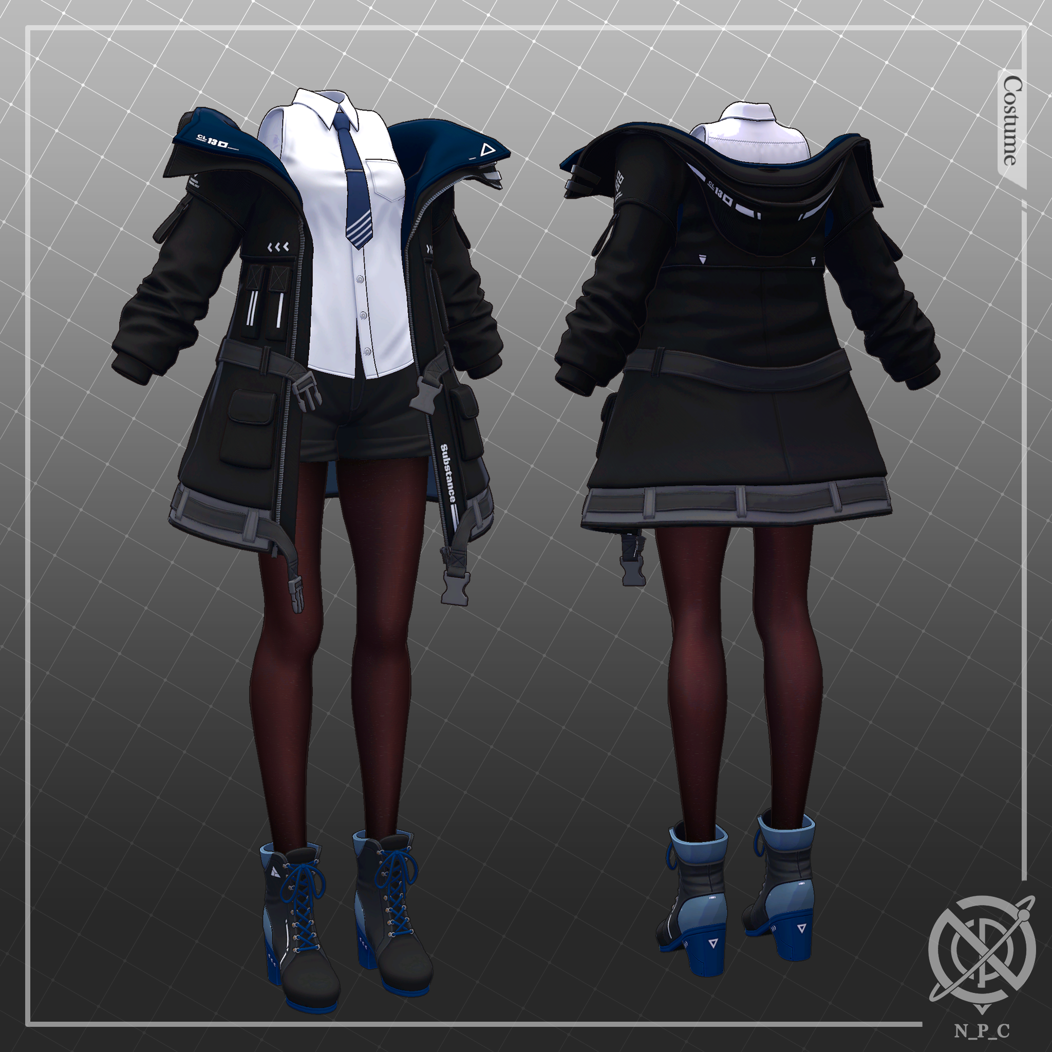 【3Dモデル】Hy_TechJacket - N_P_C - BOOTH