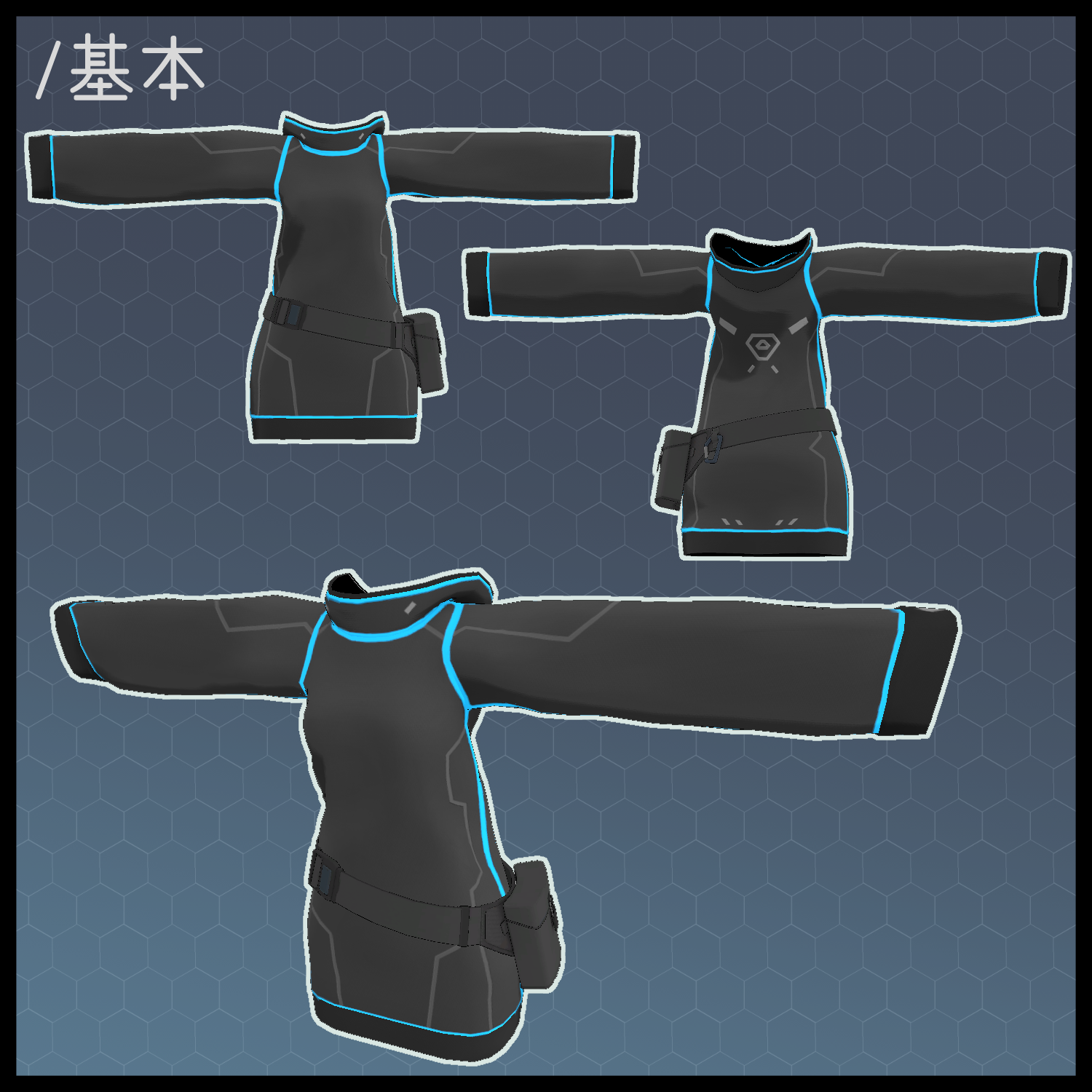 3Dモデル MARK101対応 ロングパーカーセット - 麻婆弾ストア - BOOTH