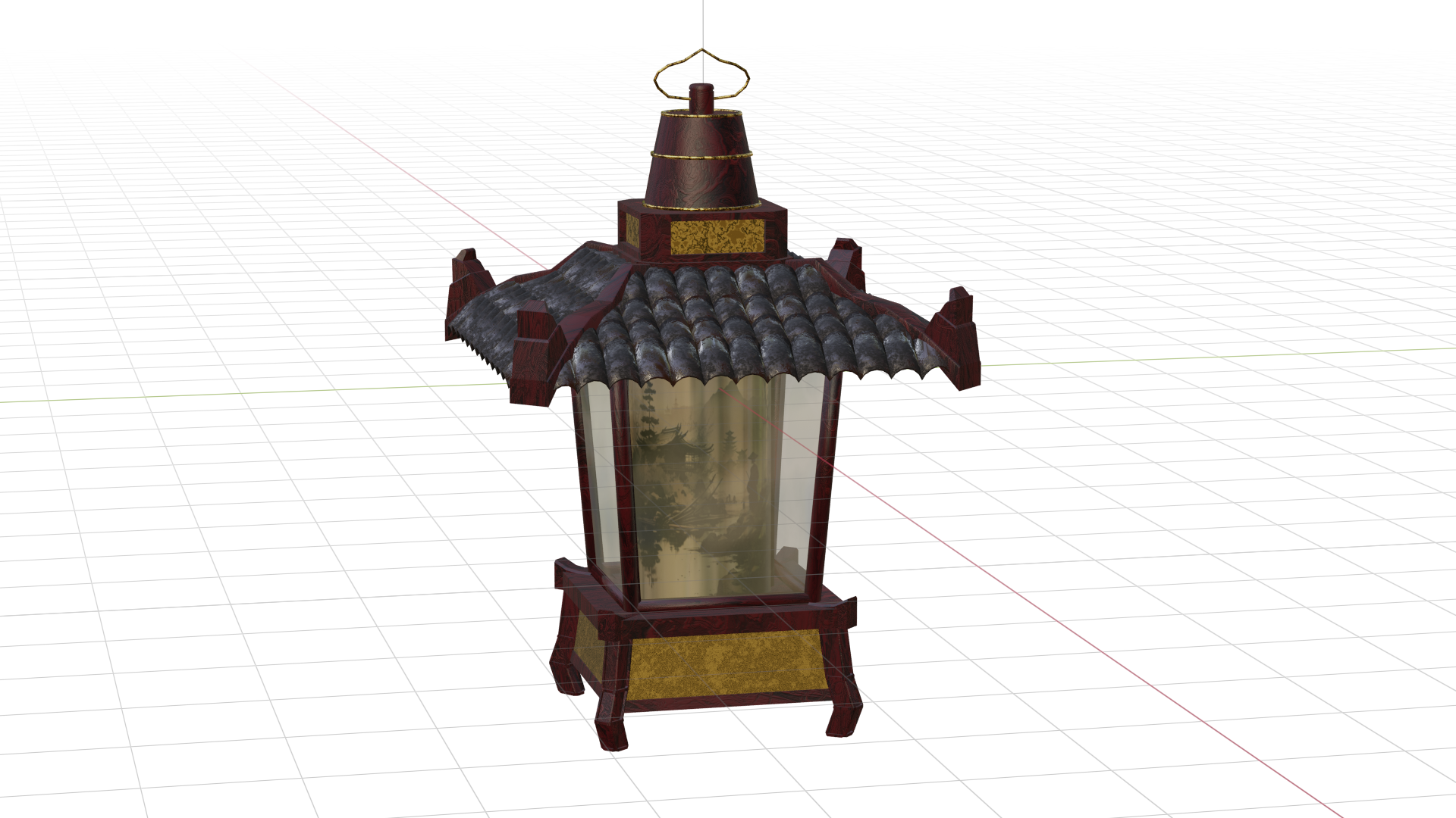 レトロな中華風ランプ -retro chinese style lamp- - えもまるの物置 - BOOTH