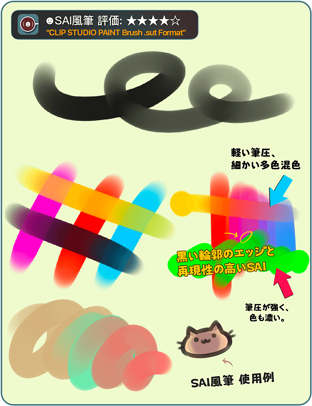 CSP用SAI風ブラシセット - 笔策丹青 - BOOTH