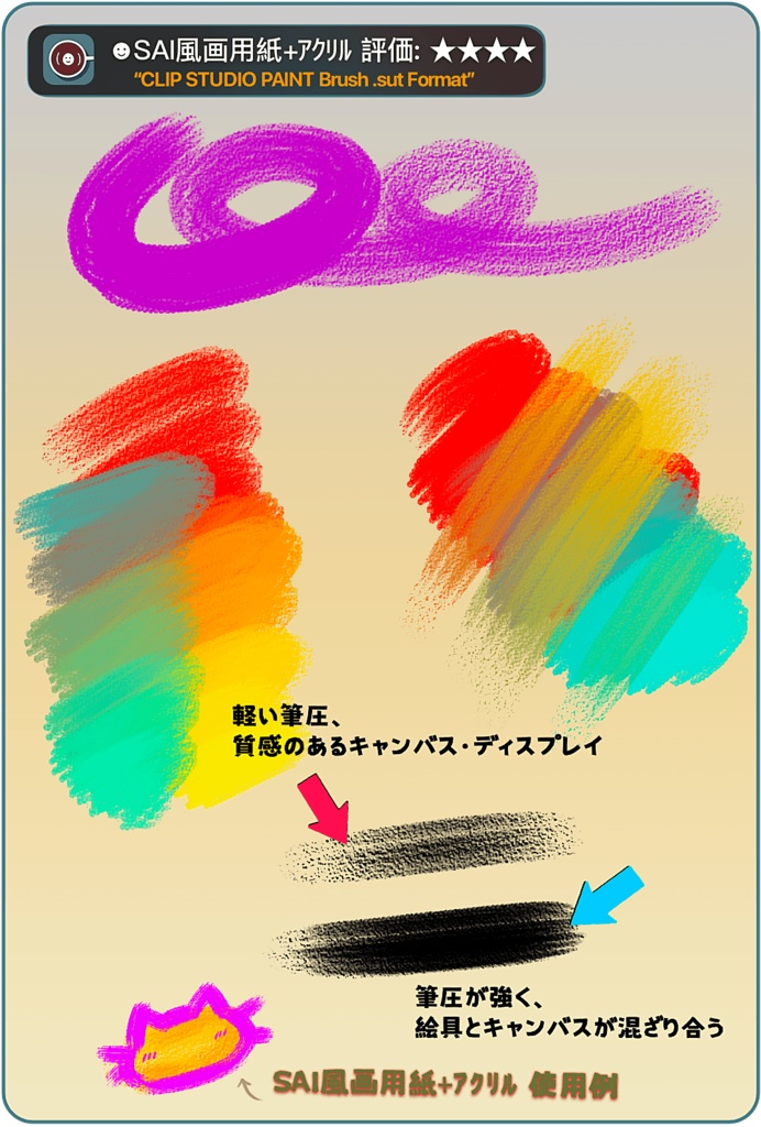 CSP用SAI風ブラシセット - 笔策丹青 - BOOTH