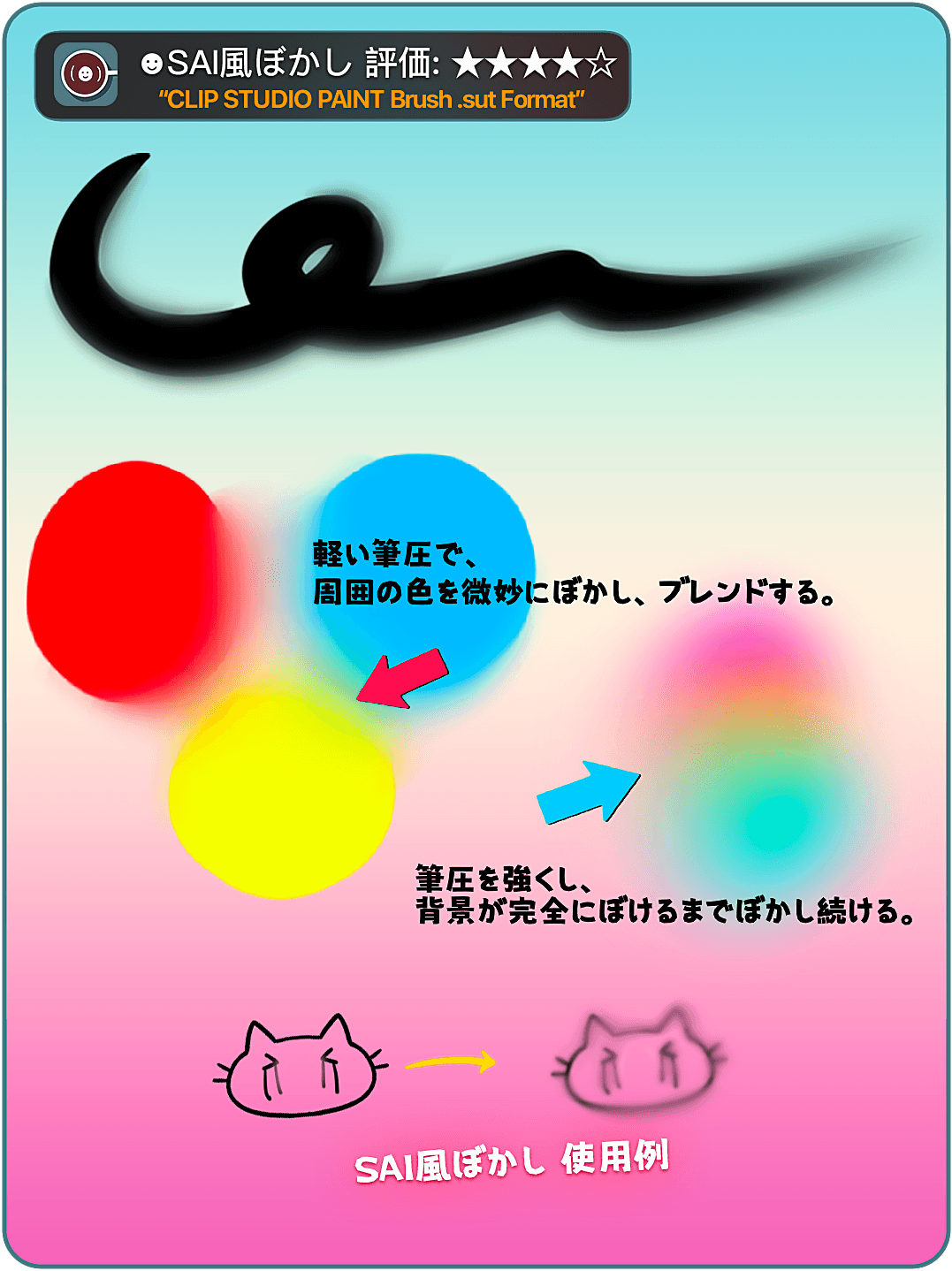 CSP用SAI風ブラシセット - 笔策丹青 - BOOTH