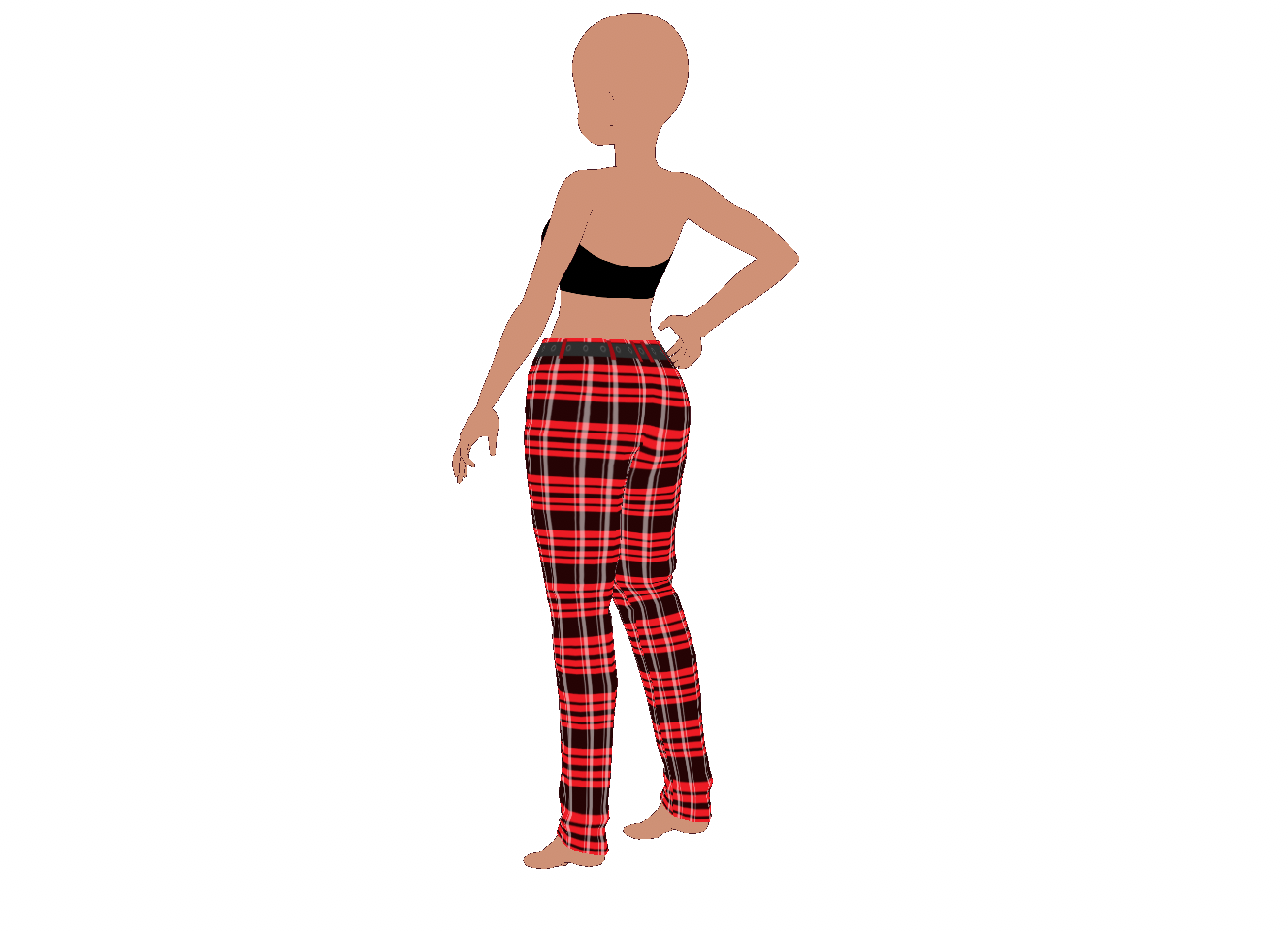 FREE Red Plaid Pants Texture for VRoid Avatars - Fuziun's VRoid Shop ...