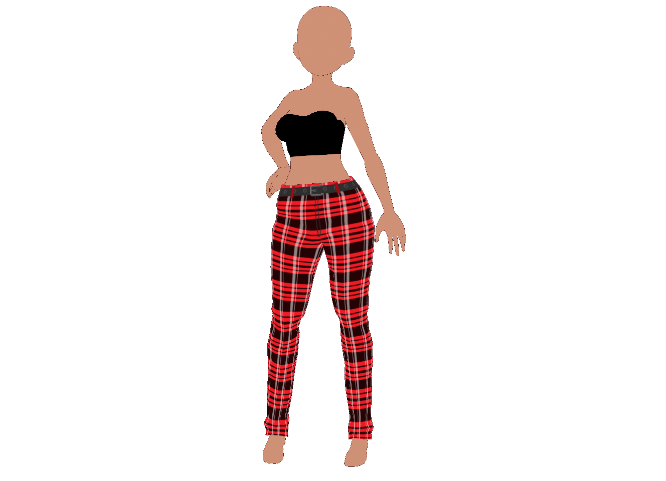 FREE Red Plaid Pants Texture for VRoid Avatars - Fuziun's VRoid Shop ...