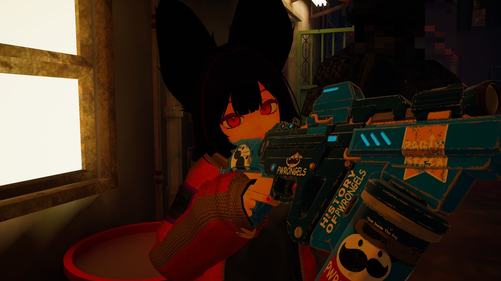 "Pwrongel" Launcher, Functional Gimmick Gun for VRChat Avatar [MA ...