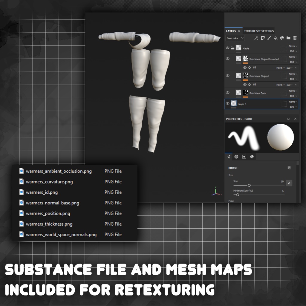 [VRCHAT] Limb Warmers for RARUH - kitsu - BOOTH