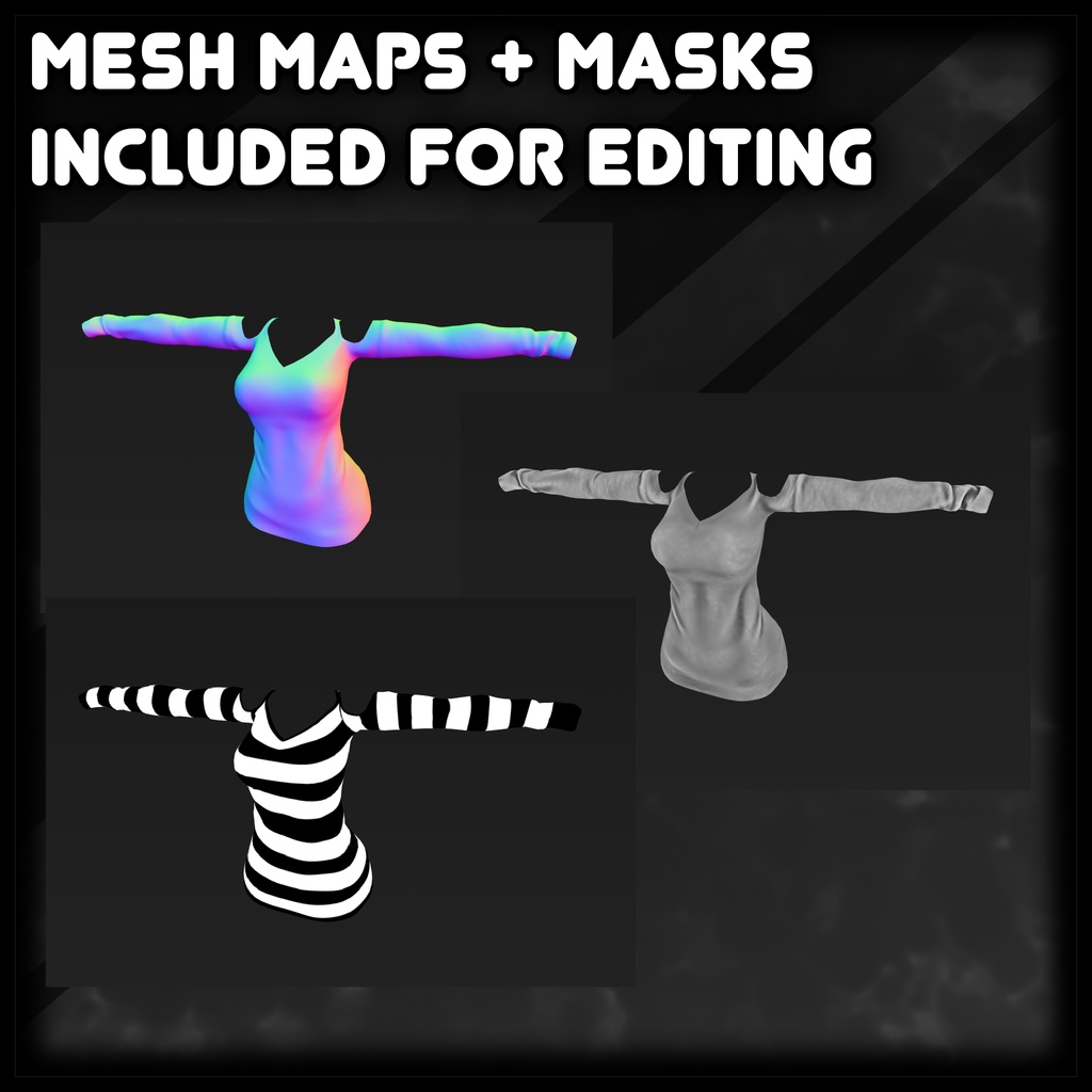 [VRChat] Cozy Sweater for MORI - kitsu - BOOTH