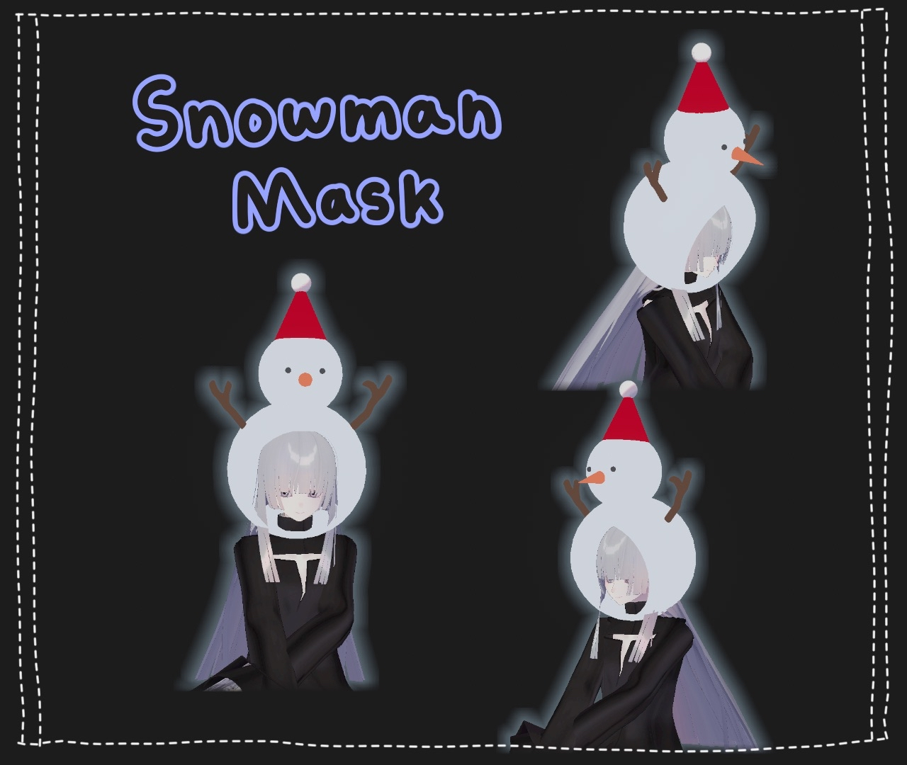 Christmas hat クリスマス⛄雪だるまと🎄ツリー帽子ㅣ3D model 【VRChat】 - smallstore - BOOTH