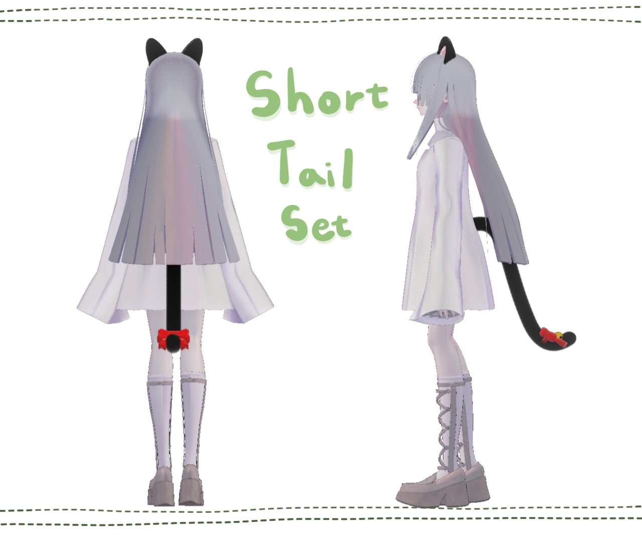 ねこみみ・しっぽセット cat ears and tailsㅣ3D モデル【VRChat】 - smallstore - BOOTH