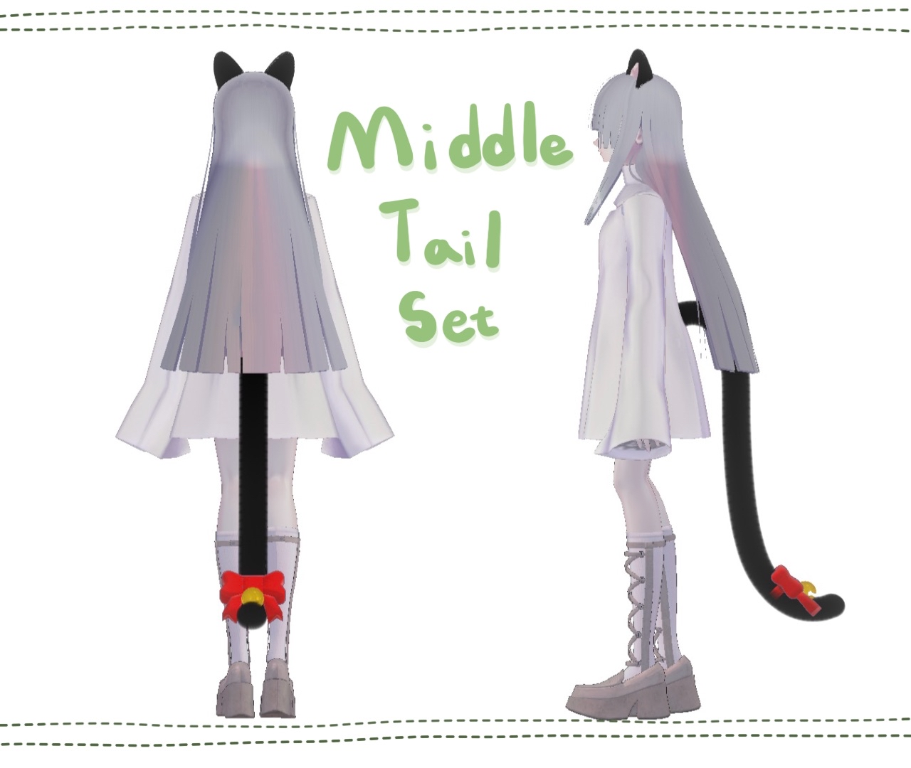 ねこみみ・しっぽセット cat ears and tailsㅣ3D モデル【VRChat】 - smallstore - BOOTH