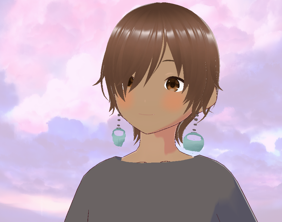 turquoise hoop ear rings for VRoid - Darmangy - BOOTH