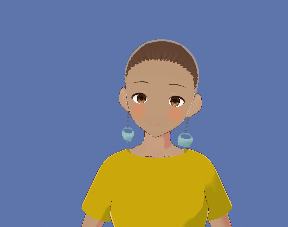 turquoise hoop ear rings for VRoid - Darmangy - BOOTH