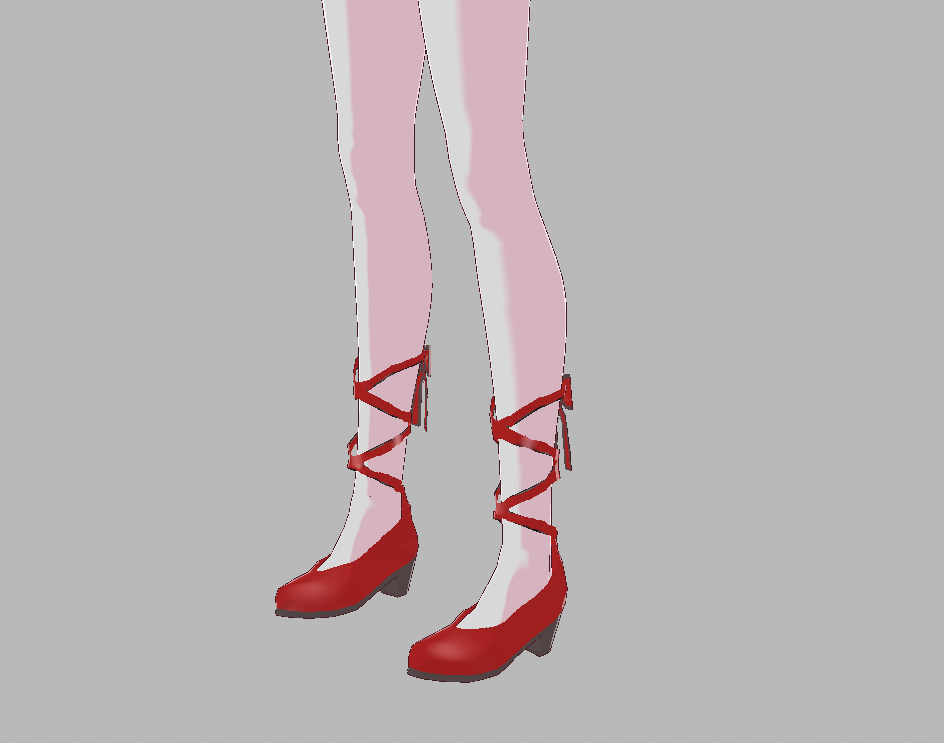 Red high heels for VRoid - Darmangy - BOOTH