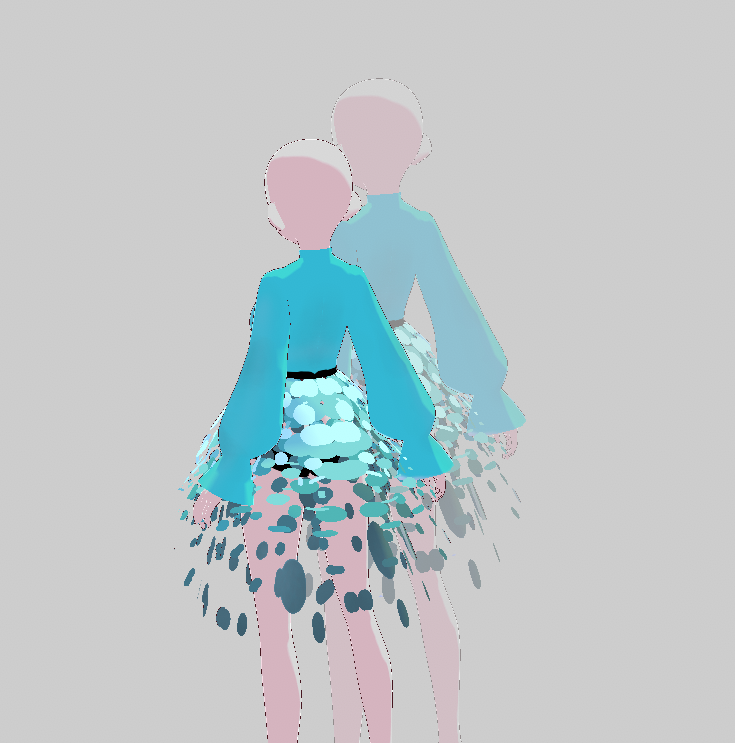 VRoid blue particle dress - Darmangy - BOOTH