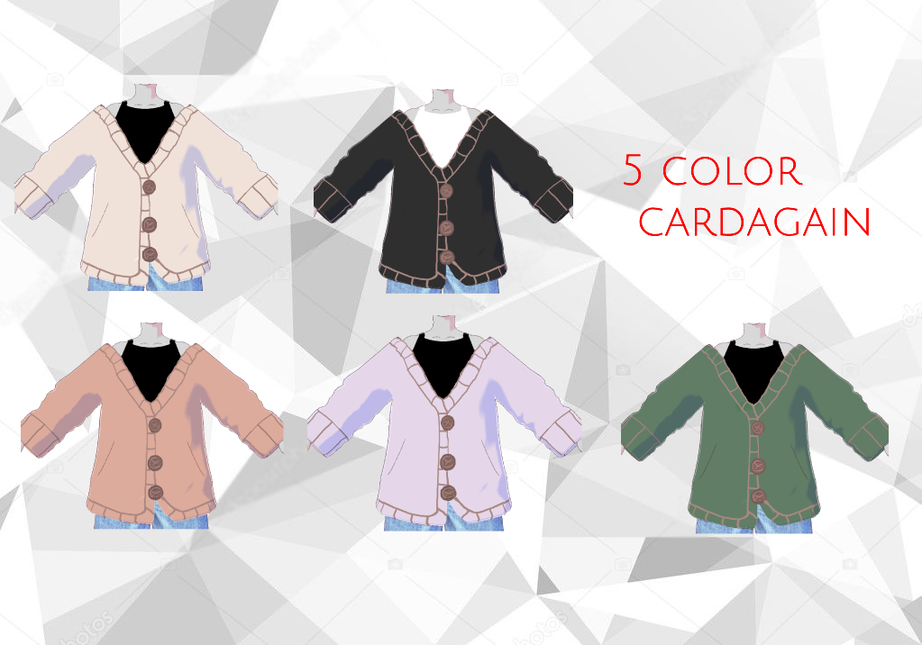 Tank top + Cardigan set (5 color each) VRoid - Darmangy - BOOTH