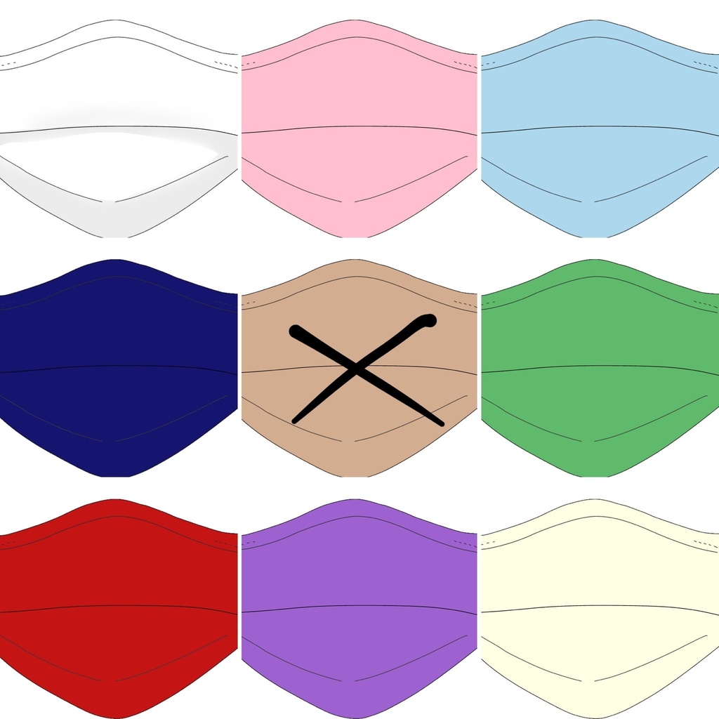 【VTuber向け】マスク 素材 / face mask 全18種〈透過png〉※無料あり - EMILY SHOP - BOOTH