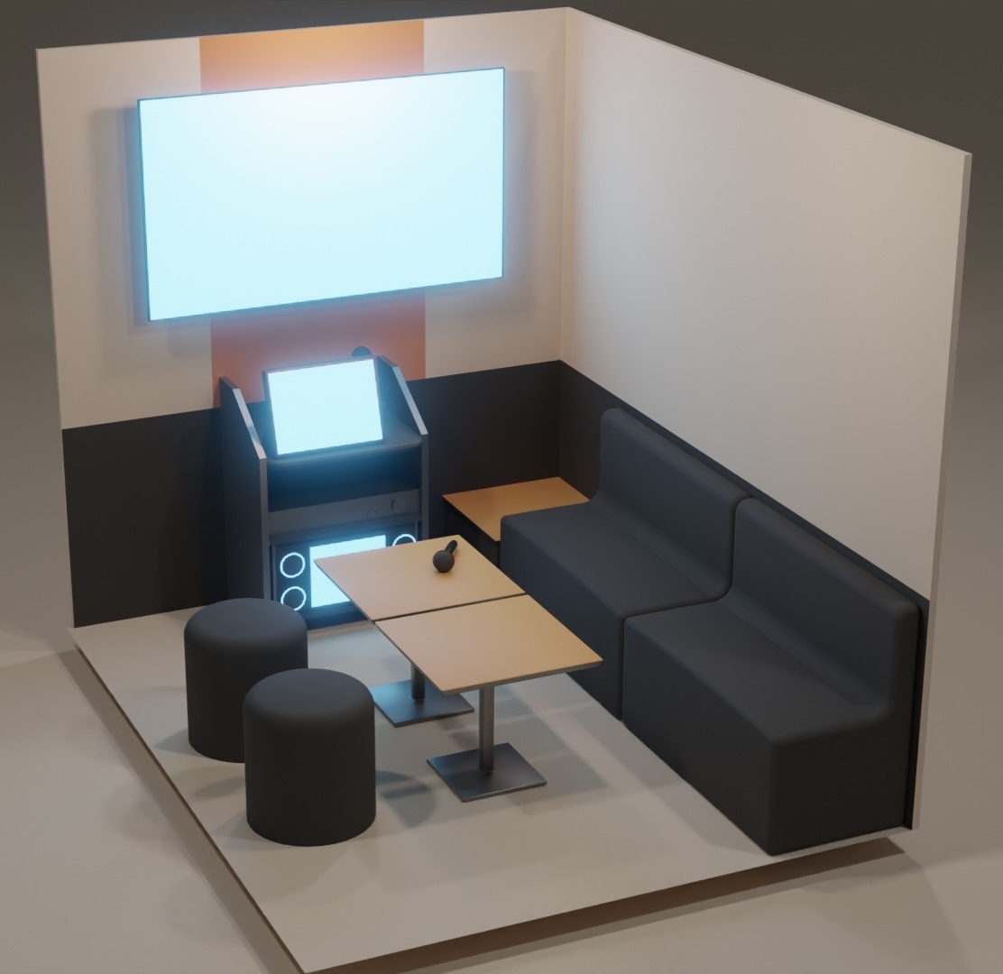 【3Dモデル】カラオケBOX - Hafuri_3Dmodel - BOOTH