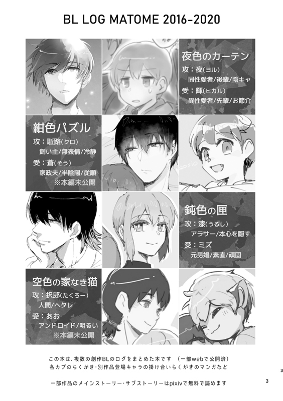 ＜DL版＞BL LOG MATOME 2016-2020 - elcalm - BOOTH