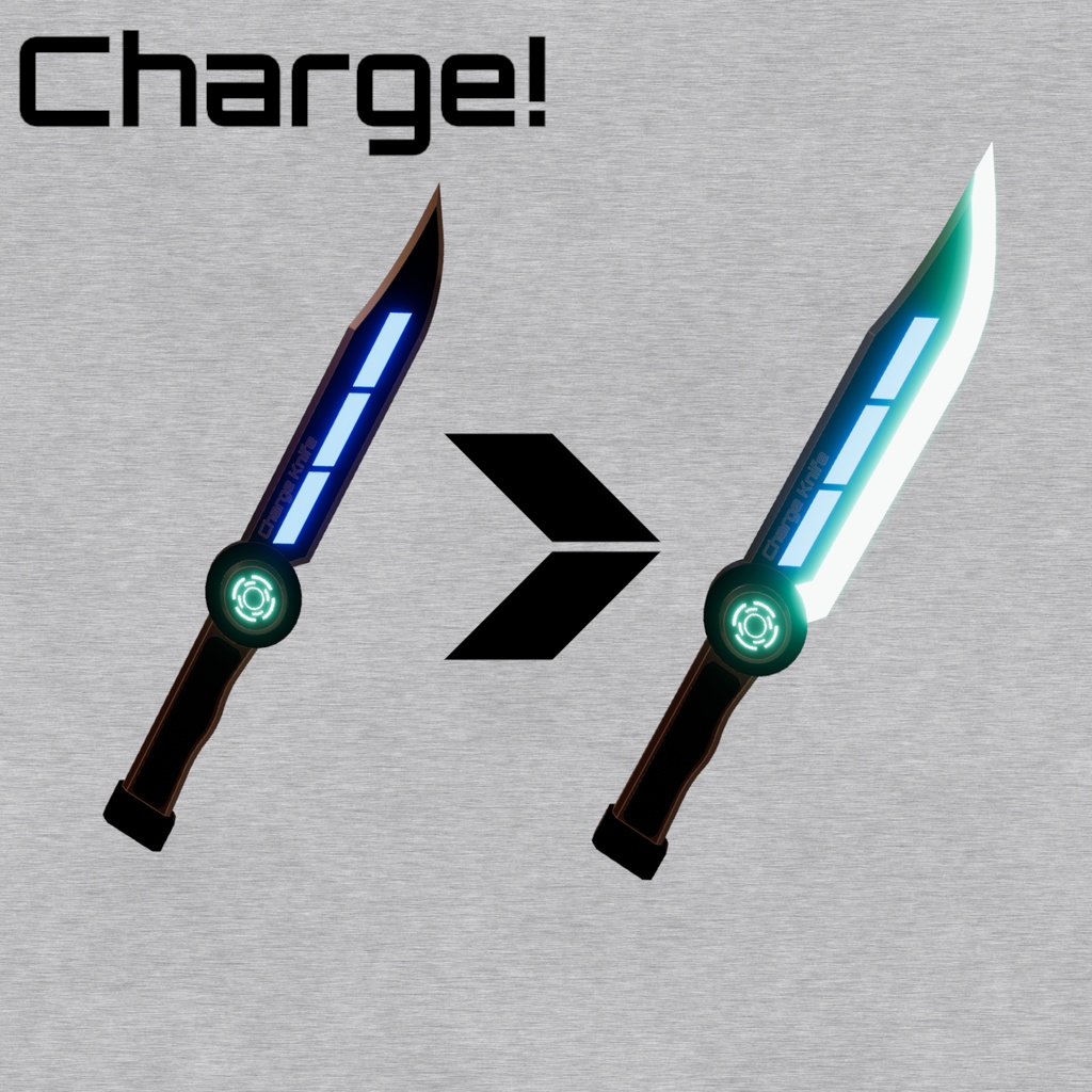 3Dモデル「チャージナイフ」[チャージシリーズ] - FakeZero Studio - BOOTH