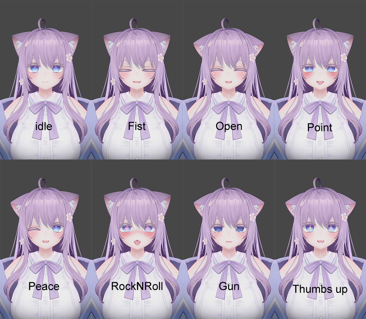 [無料]【VRChat】萌用 Neko Face Expression - baibuhe - BOOTH