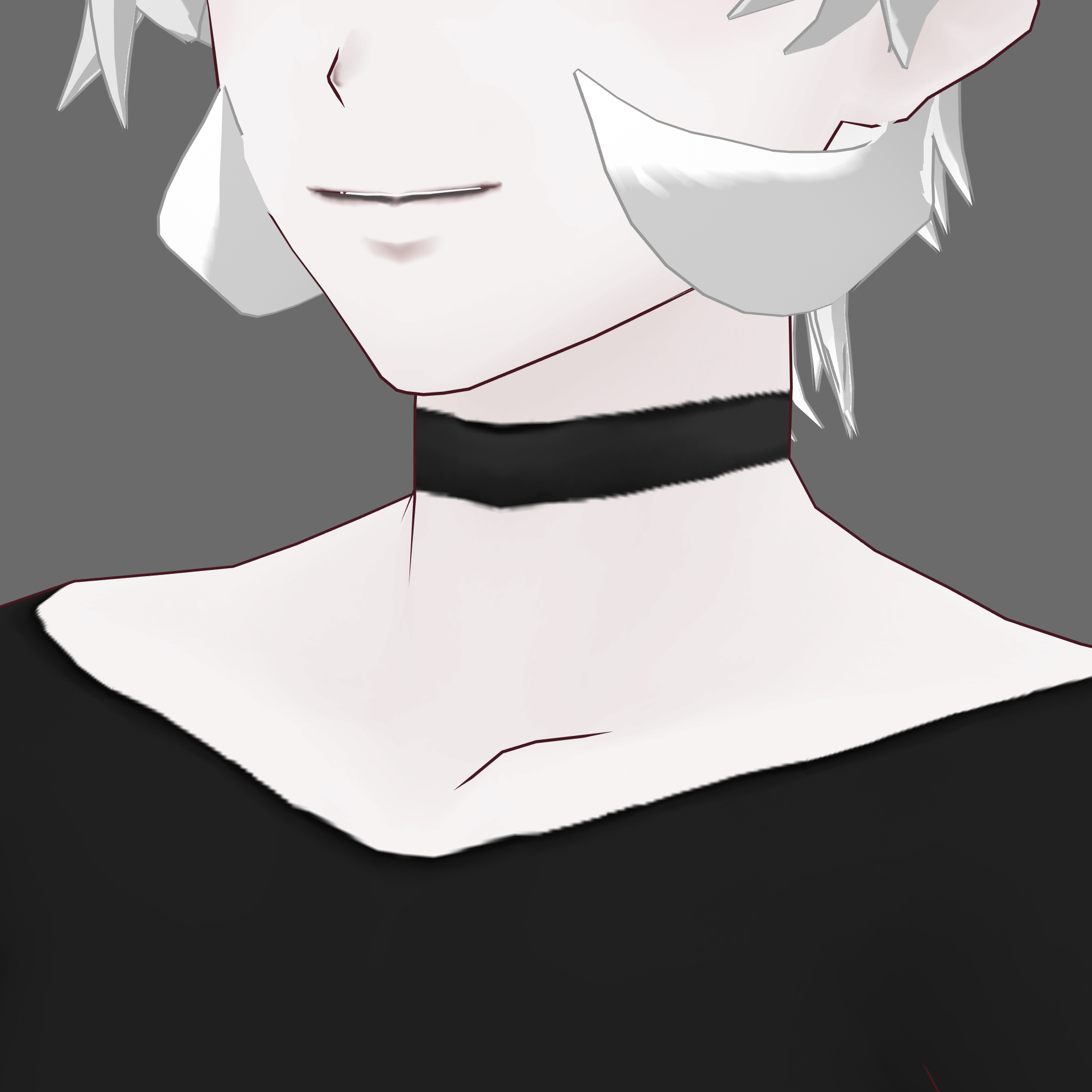 [VRoid/Free] Basic Choker Silver ベーシックチョーカー シルバー #Revirsi rv0009-sv ...