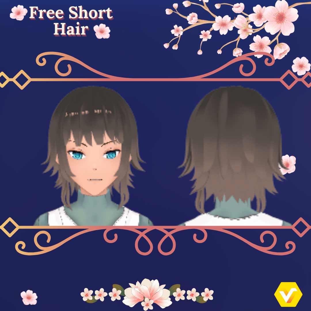 Free Short Hair + Texture | ( Vroid ) - Wishy - BOOTH