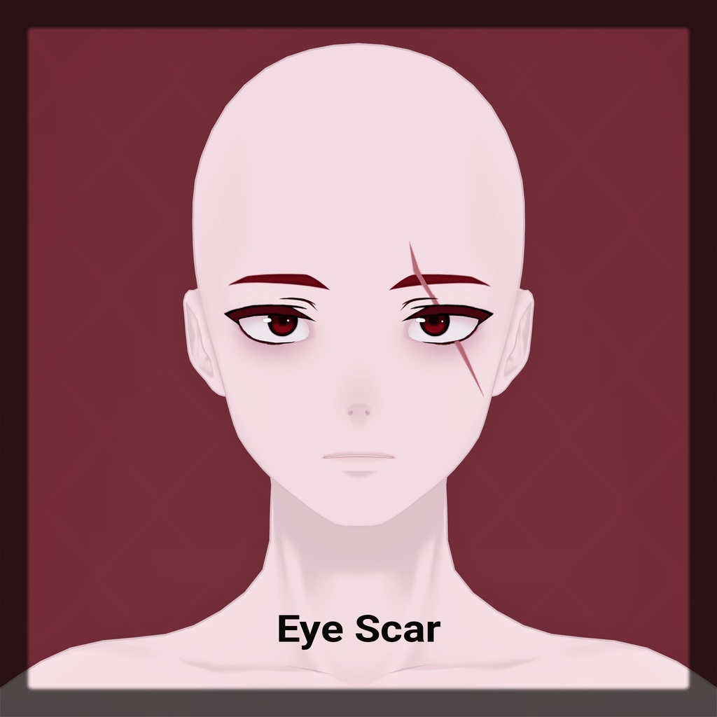 【VRoid Stable】 Face Wounds Texture Set (Bruises, Scratches, Scars, Cuts ...