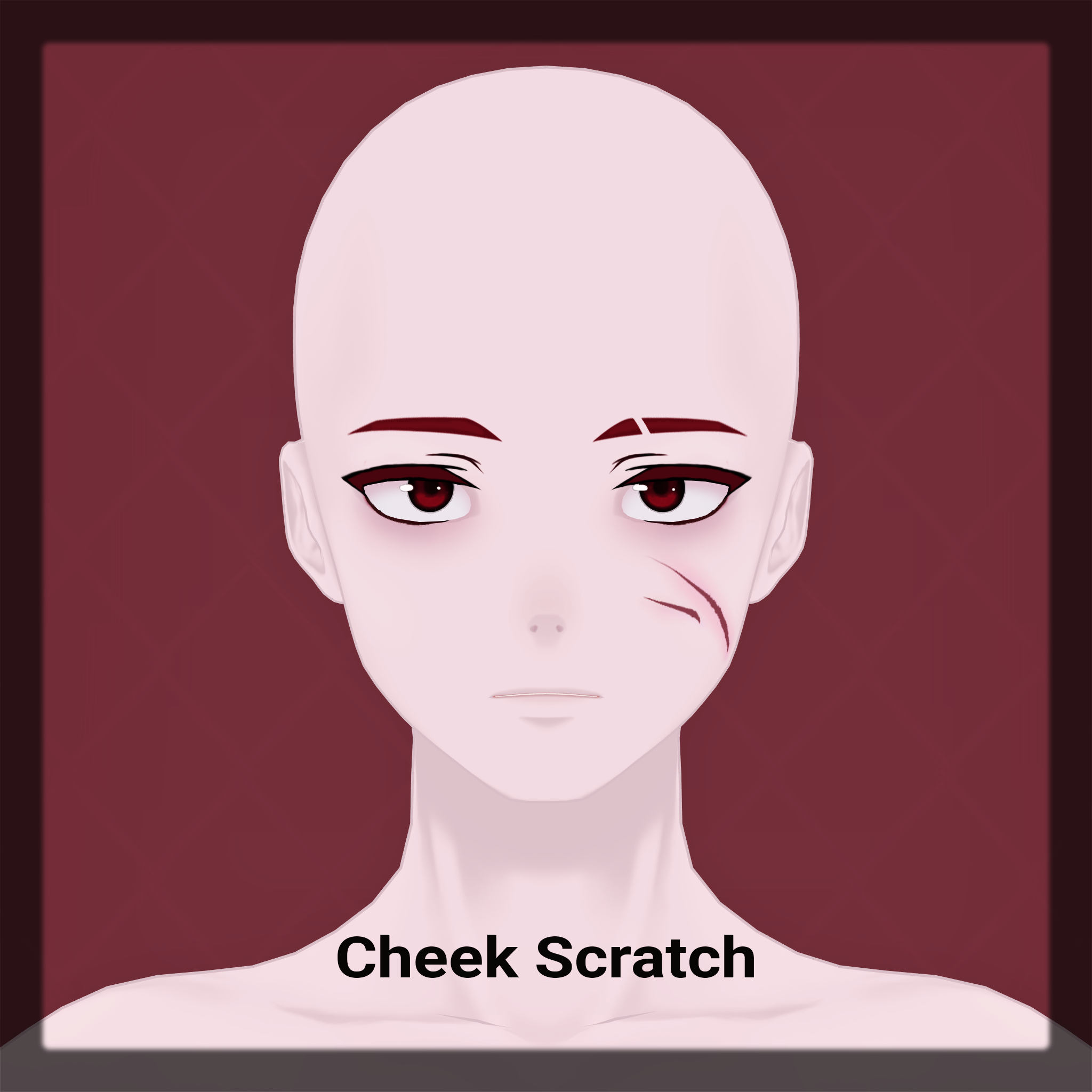 【VRoid Stable】 Face Wounds Texture Set (Bruises, Scratches, Scars, Cuts ...