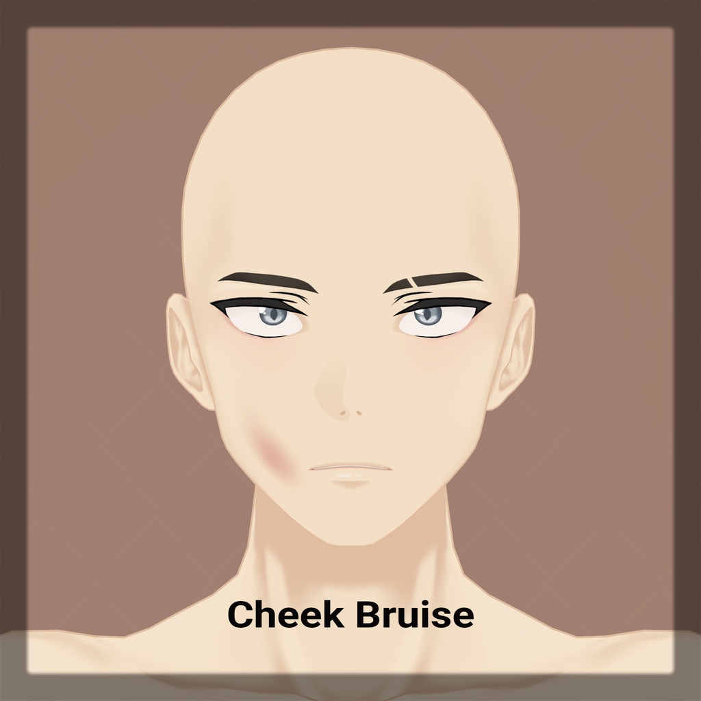 【VRoid Stable】 Face Wounds Texture Set (Bruises, Scratches, Scars, Cuts ...
