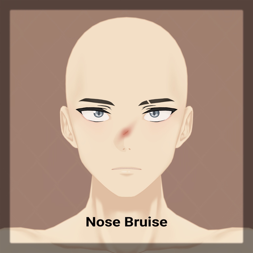 【VRoid Stable】 Face Wounds Texture Set (Bruises, Scratches, Scars, Cuts ...
