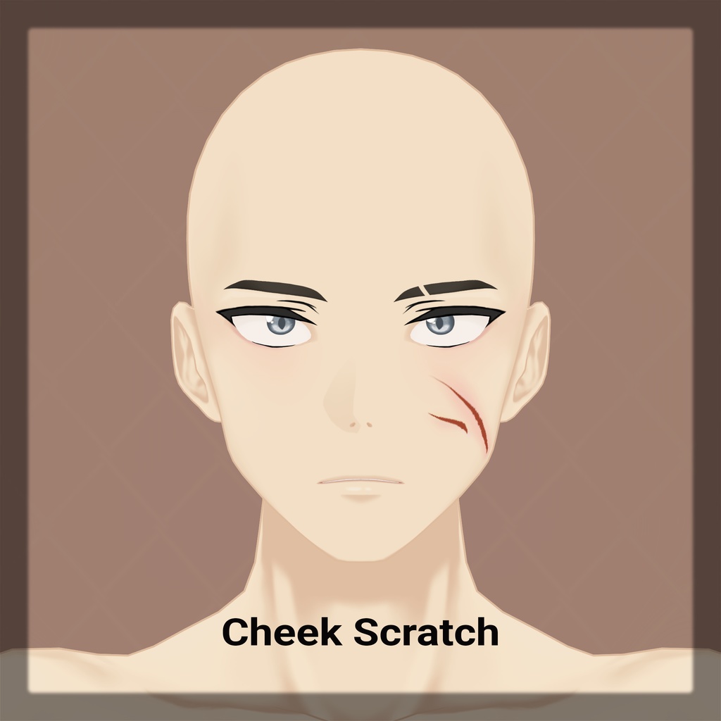 【VRoid Stable】 Face Wounds Texture Set (Bruises, Scratches, Scars, Cuts ...
