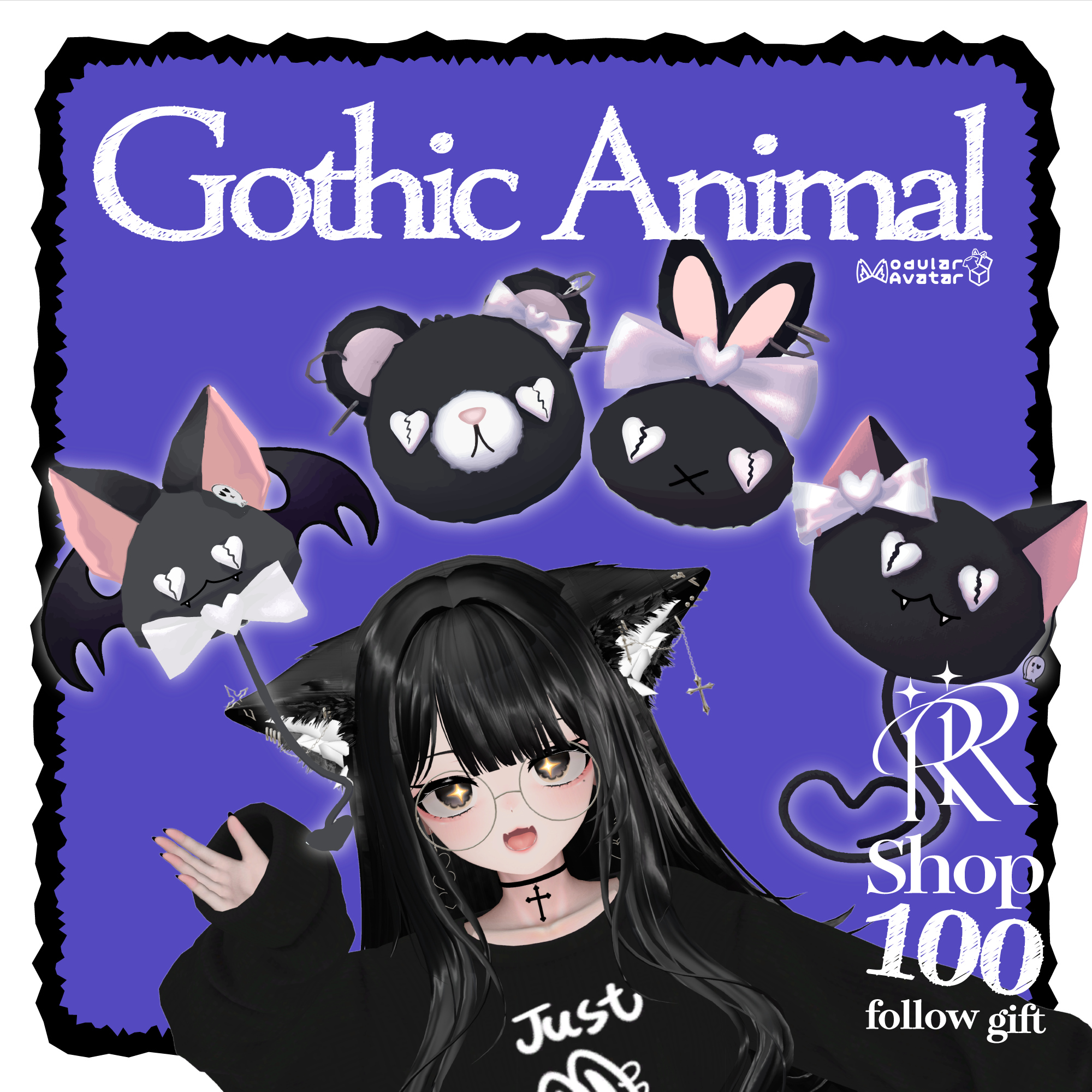 FREE-Gothic Animals - Ri&Ri - BOOTH