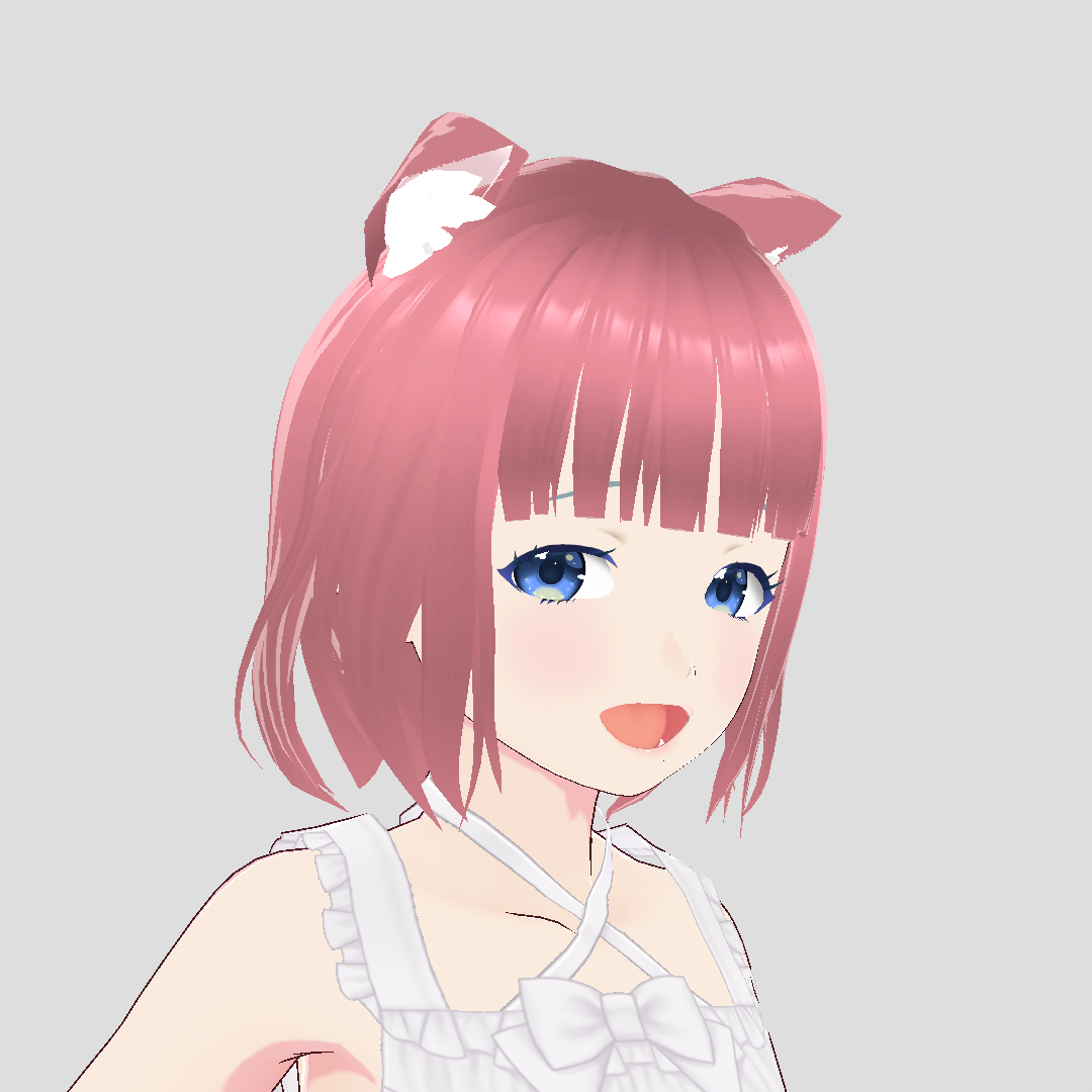 VRoid Studio ぴょこぴょこ動くカワイイねこみみ カラー変更可 正式版 髪型カスタムアイテム(はね毛) ヘアープリセット Hair ...