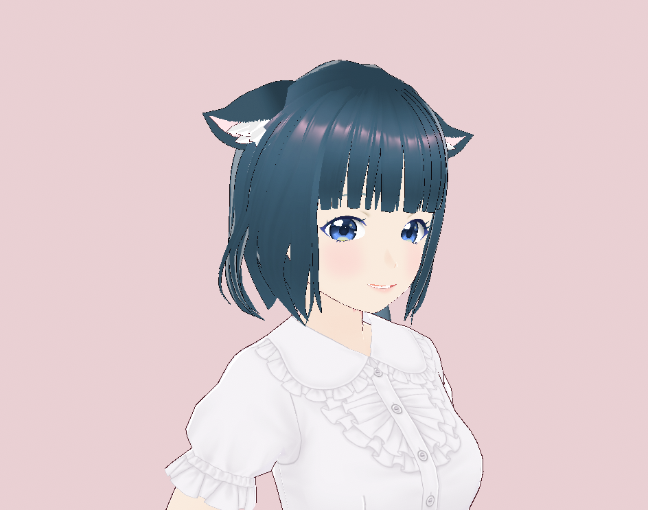 VRoid Studio ぴょこぴょこ動く垂れ猫耳 カラー変更可 正式版 髪型カスタムアイテム(はね毛) ヘアープリセット Hair ...