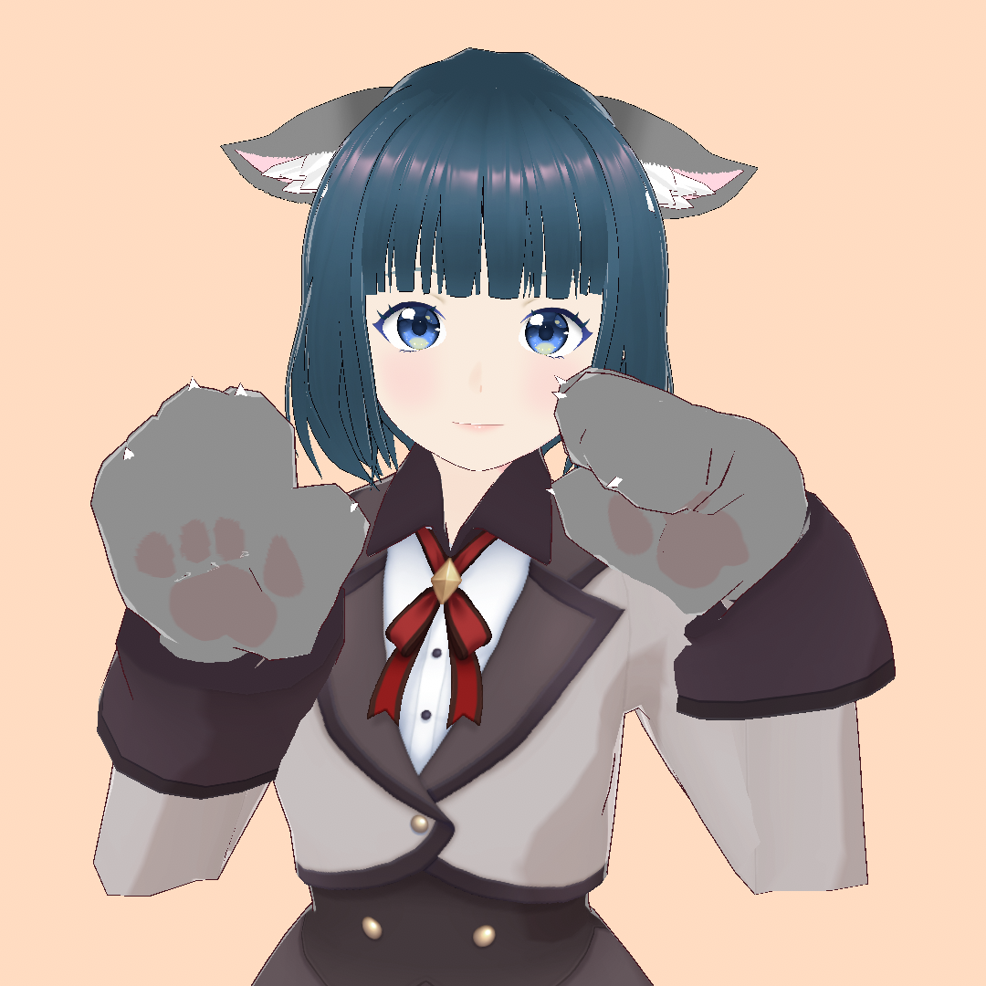 VRoid Studio 肉球が可愛い【猫の手】カラー変更可 腕飾りデータ カスタムアイテム かわいい カワイイ ネコの手 ねこ ねこの手 ...