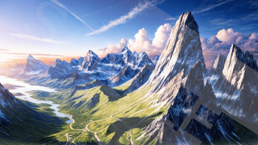 【背景素材】山岳地帯・遠景3種[0101] - 文芸ZOO - BOOTH