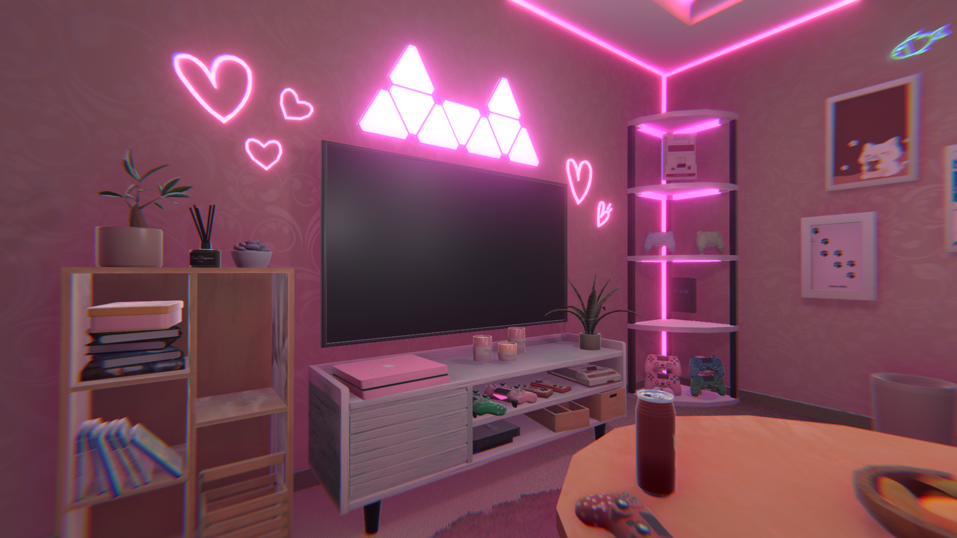 【VRC】Cat and Game Room【ネコとゲーム部屋】 - Kikurin Worlds - BOOTH