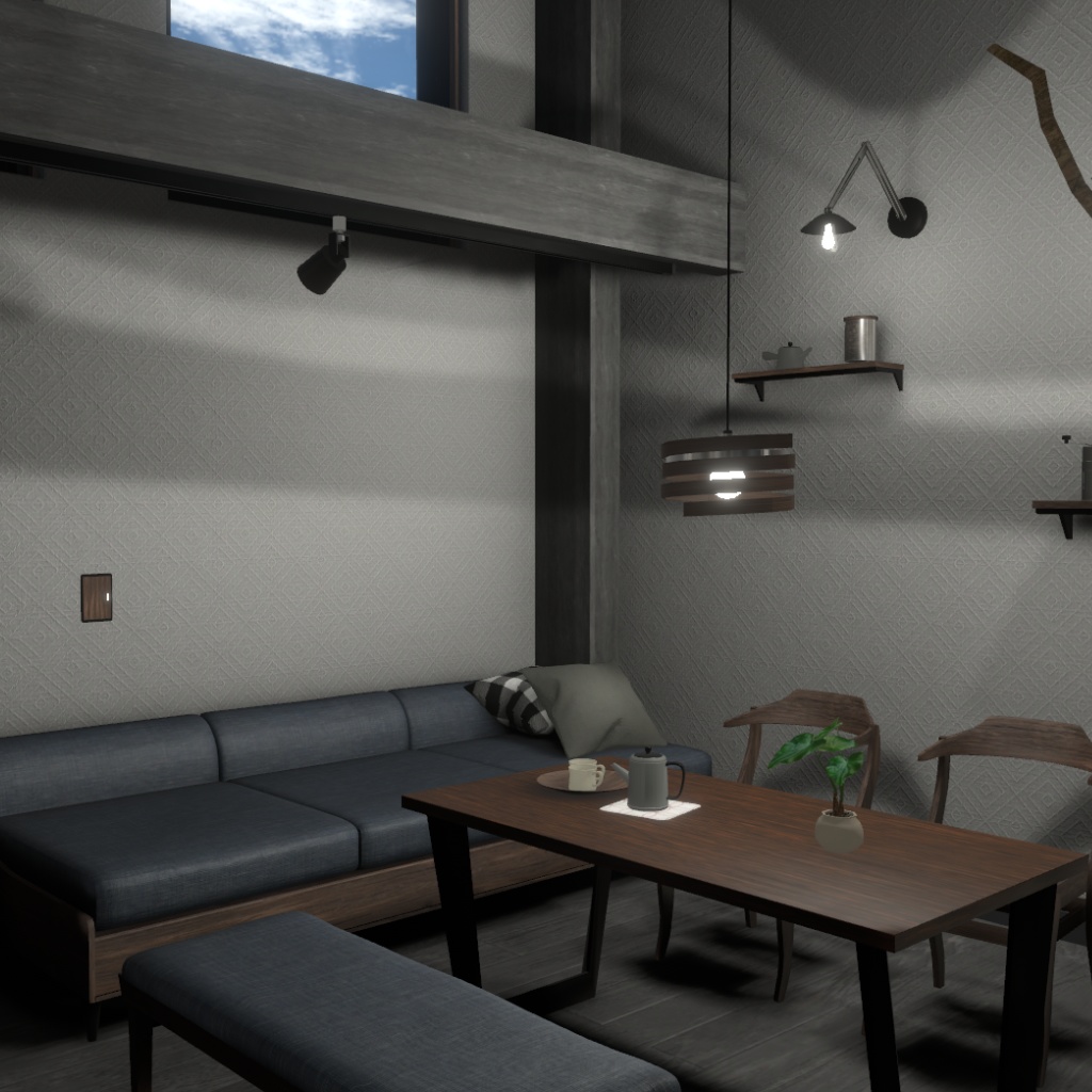 [3D world] Cafe style cozy room - 3D Lab mikage - BOOTH