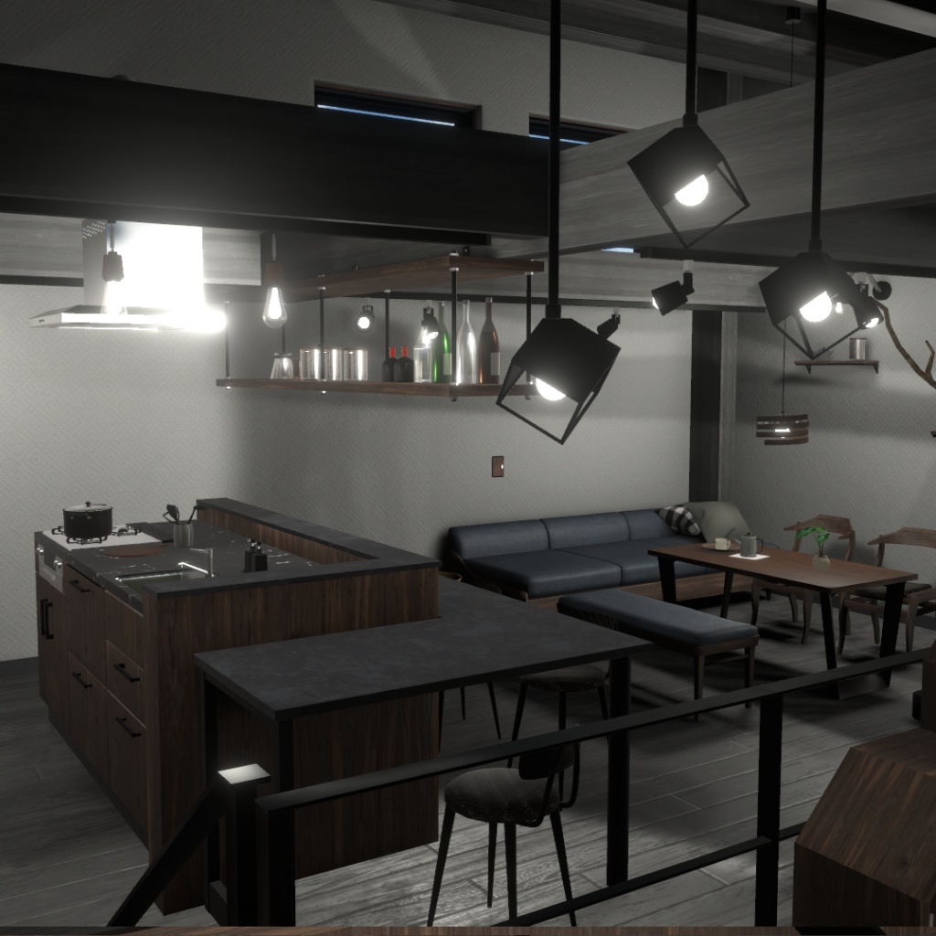 [3D world] Cafe style cozy room - 3D Lab mikage - BOOTH
