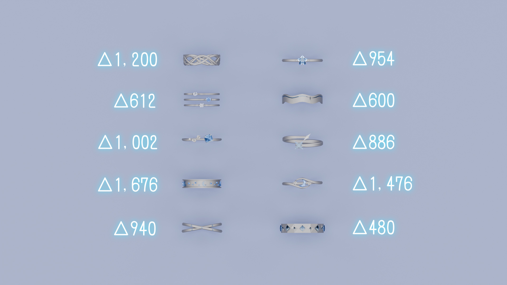 【指輪10点セットMA対応】Stellar Rings / 10-Piece Set【VRC想定】 - atelierTOWA - BOOTH