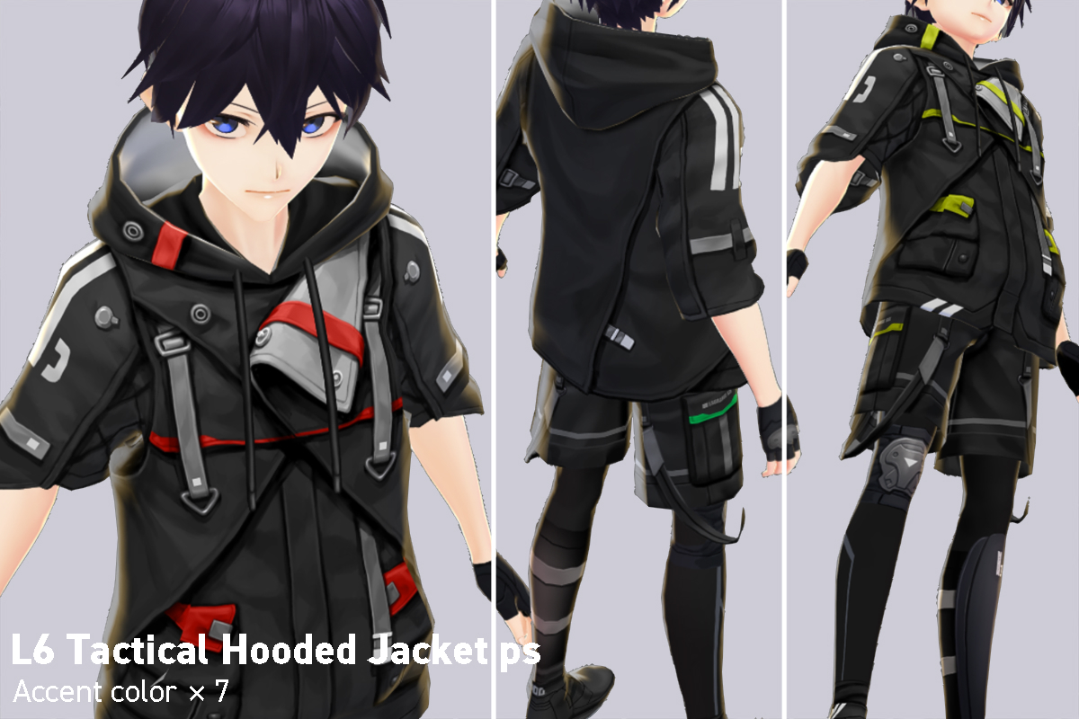 VRoid正式版対応済☆★L6 Tactical Hooded Jacket PS★☆試着有【VroidStudio正式版用衣装テクスチャ ...