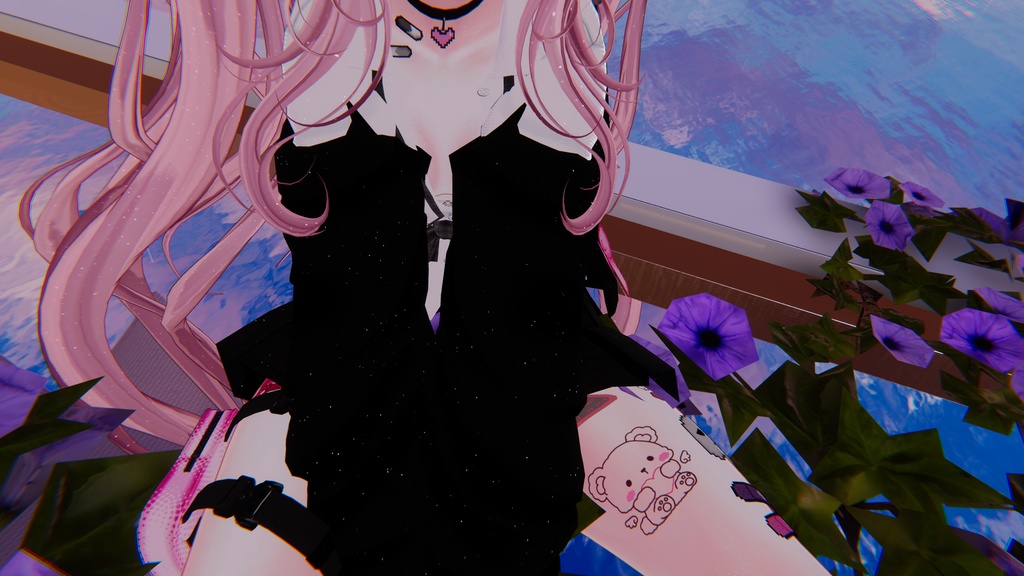 VRChat ♡ Valentines Love Bear Tattoo - catalola - BOOTH