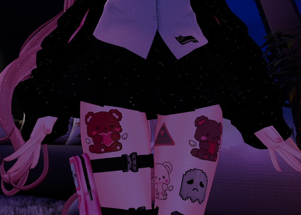 VRChat ♡ Valentines Love Bear Tattoo - catalola - BOOTH