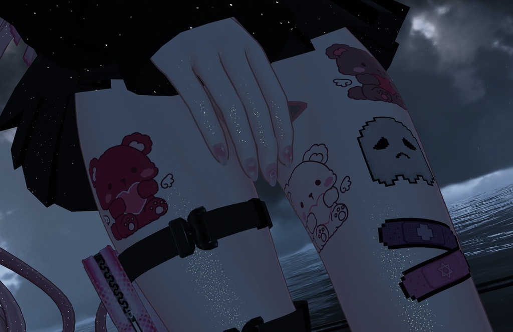 VRChat ♡ Valentines Love Bear Tattoo - catalola - BOOTH
