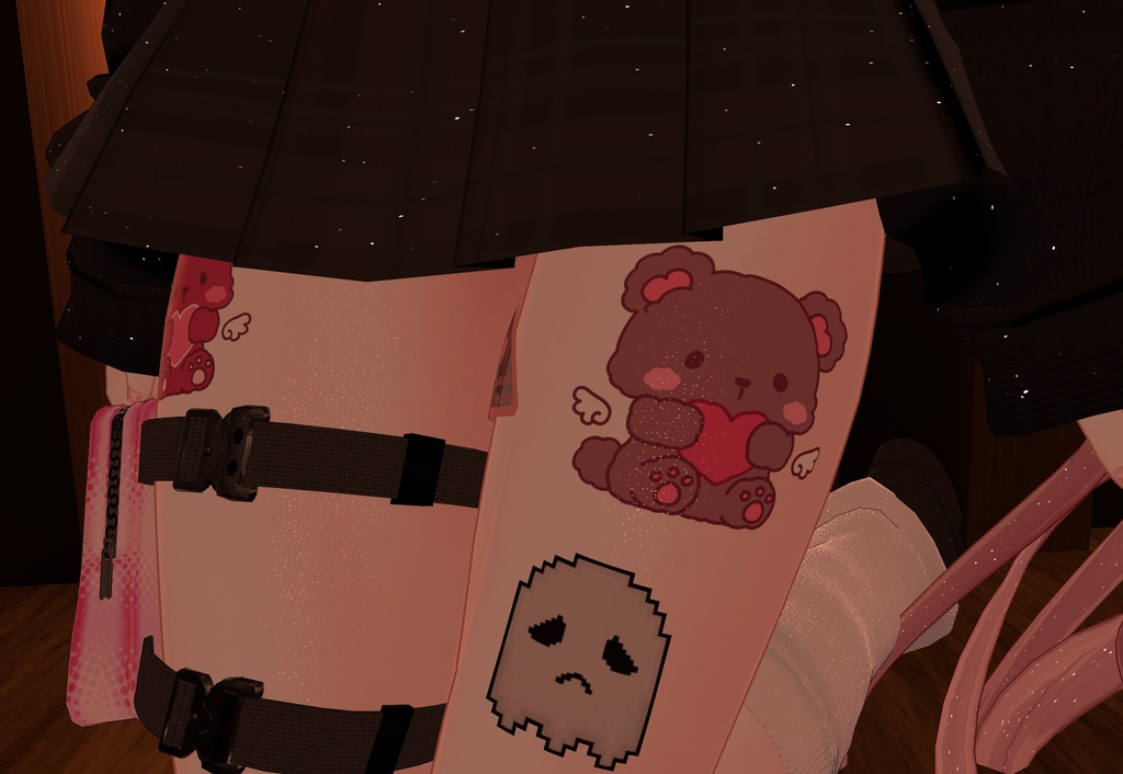 VRChat ♡ Valentines Love Bear Tattoo - catalola - BOOTH