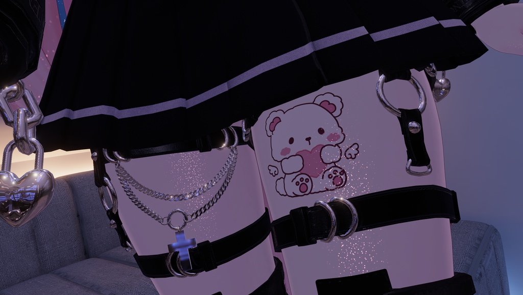 VRChat ♡ Valentines Love Bear Tattoo - catalola - BOOTH