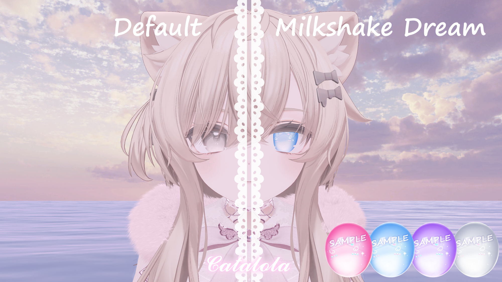 VRChat ♡ Milkshake Dream Eye Texture for Milfy/ミルフィ & Eku/エク - catalola - BOOTH